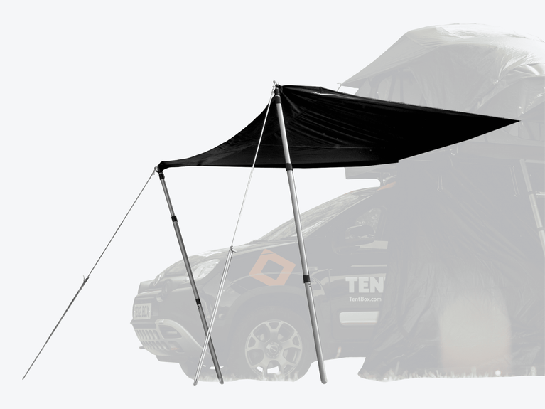 TentBox Telescopic Props - Enable wing mode for our roof tent awnings